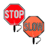 STOP/SLOW Flashing LED Hand-Held Paddle Sign - Traffic Safety Corp.