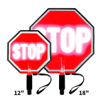 STOP/STOP Flashing LED Hand-Held Paddle Sign - Traffic Safety Corp.