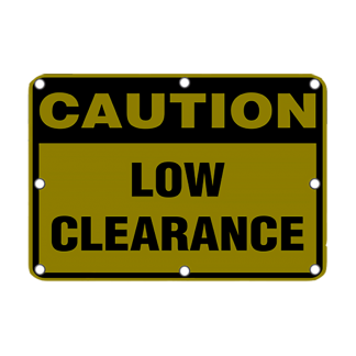 TS40 "CAUTION LOW CLEARANCE" Flashing Solar LED Edge Lit Sign - Traffic ...