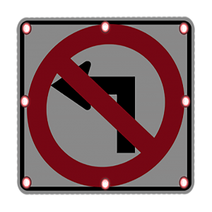 TS40 Circular Flashing Solar LED Edge Lit Sign - Traffic Safety Corp.