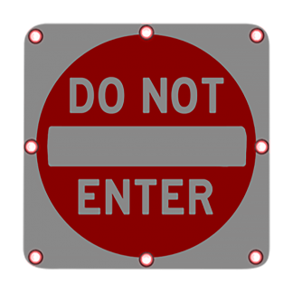 TS40 "DO NOT ENTER" Flashing Solar LED Edge Lit Sign (R5-1) - Traffic ...