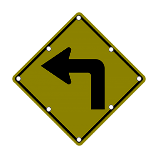 TS40 Left Turn Flashing Solar LED Edge Lit Sign (W1-1L) - Traffic ...