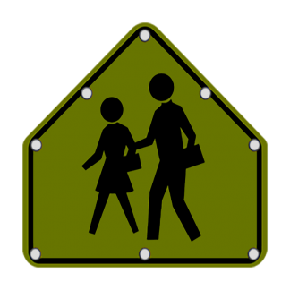 TS40 School Zone Crossing Flashing Solar LED Edge Lit Sign (S1-1 ...