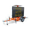 Hydraulic Trailer Mounted Message Board Model MB9757 - Traffic Safety Corp.