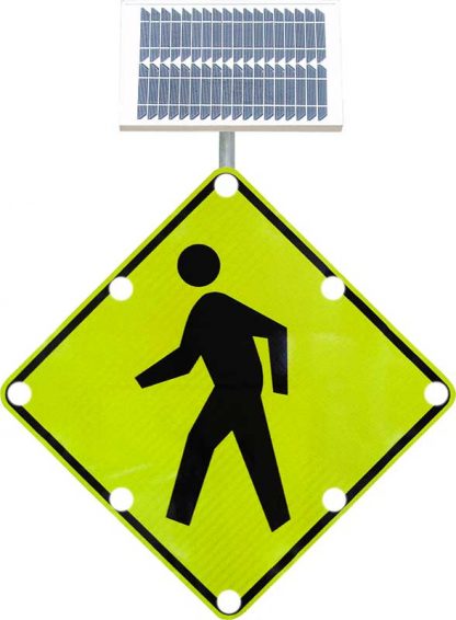 TS40 "STOP" Flashing Solar LED Edge Lit Sign (R1-1) - Traffic Safety Corp.