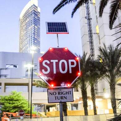 Flashing LED Traffic Signs Gallery - Traffic Safety Corp.