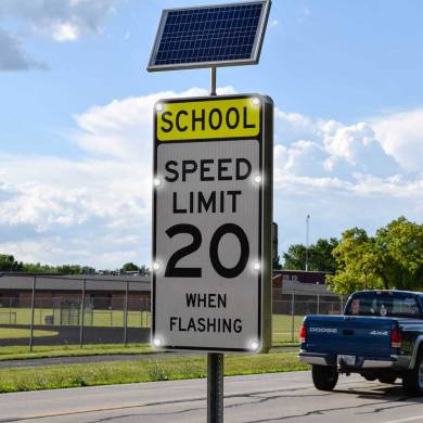 Flashing LED Traffic Signs Gallery | Traffic Safety Corp.